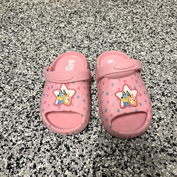 Bluey | Shoes | Bluey Pink Kids Comfort Sandals With Star Design | Poshmark